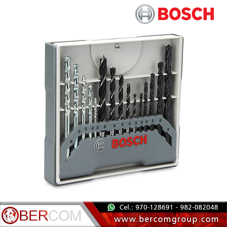 Set de Brocas Mixtas 15 piezas - Bercom Group