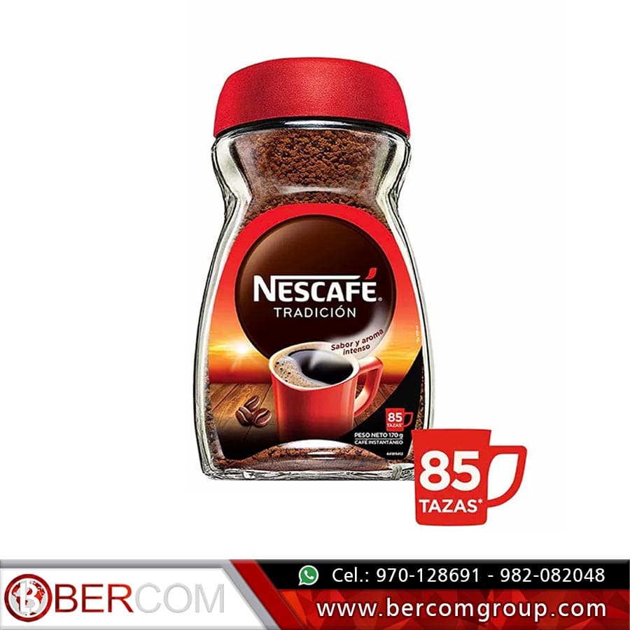 Café Instantáneo NESCAFÉ Tradición Frasco 170g - Bercom Group