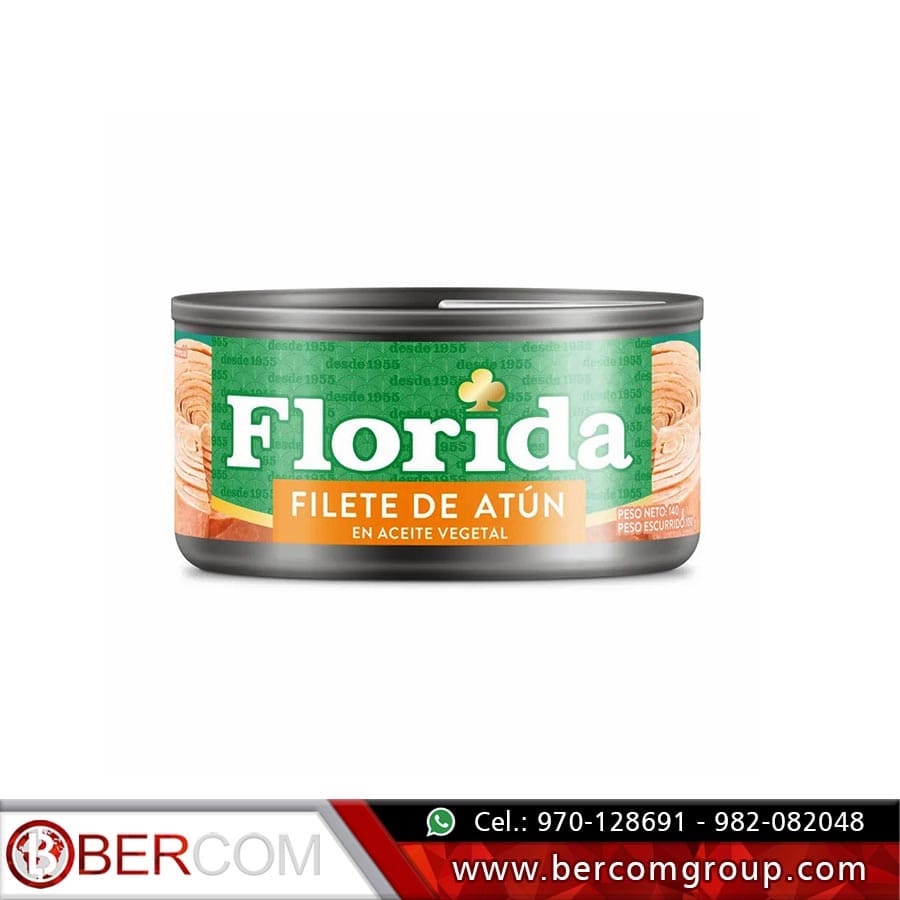 Filete de Atún en Aceite Florida 140g - Bercom Group