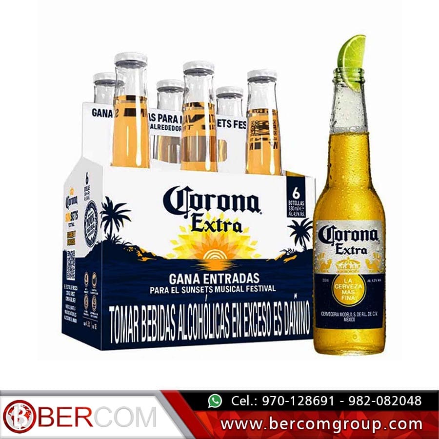 Cerveza CORONA Extra Botella 330ml 6 Pack - Bercom Group