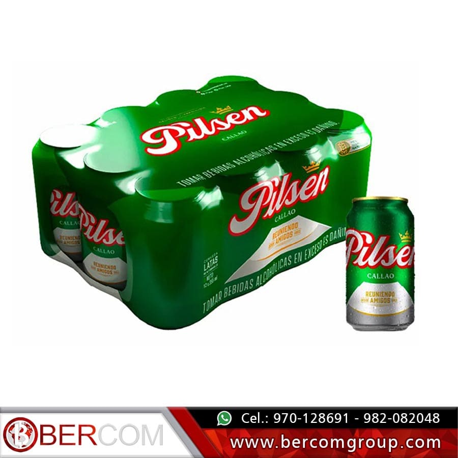 Cerveza PILSEN Lata 355ml Paquete 12un - Bercom Group