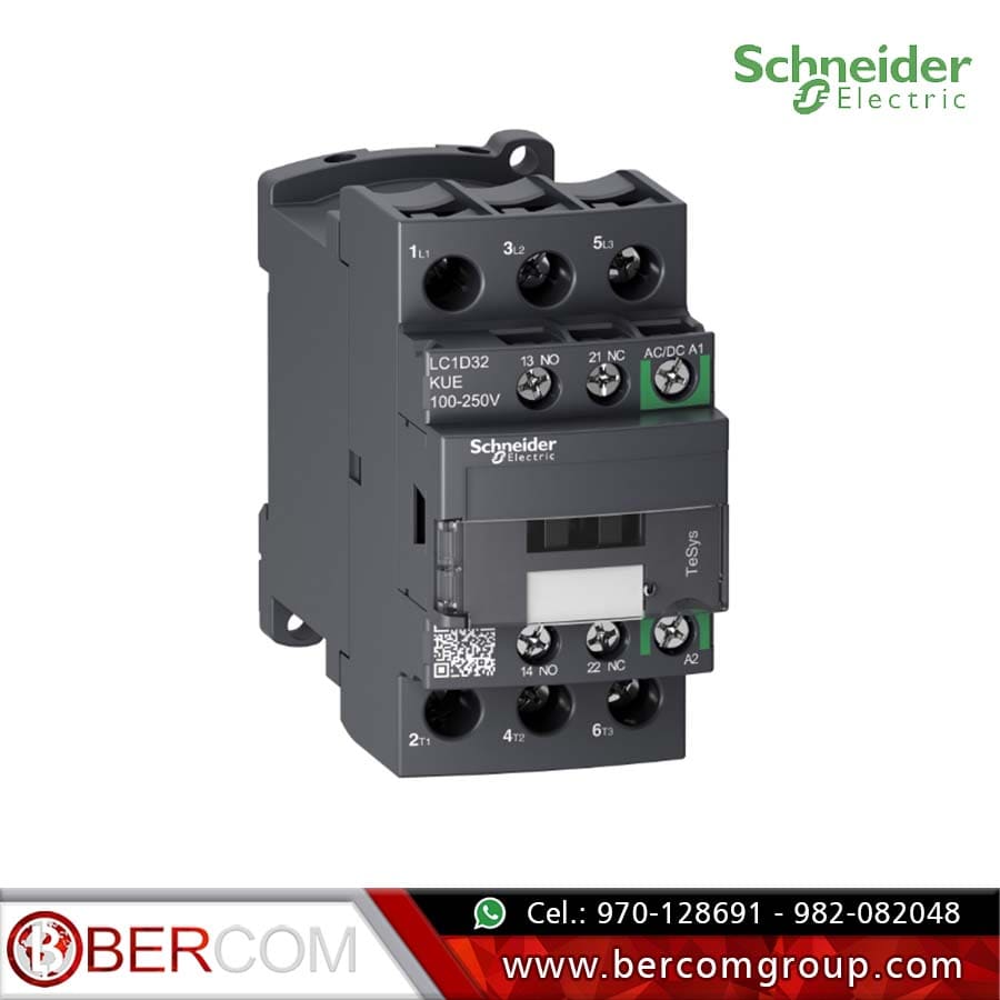 CONTACTOR POTENCIA MAGNÉTICO 3P 32A AC3 1NA+ANC TESYS SCHNEIDER ...