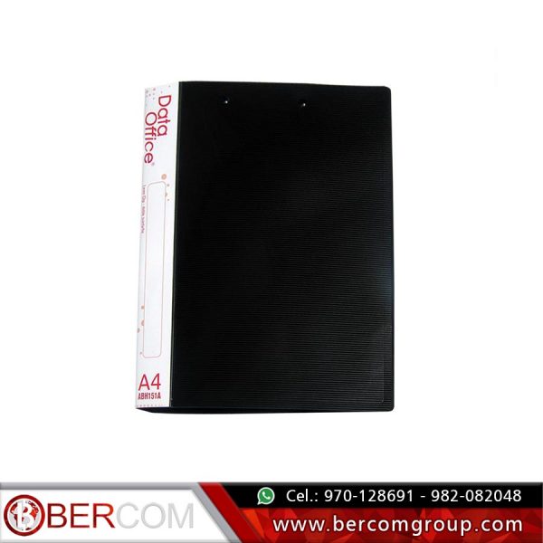 CARPETA DATA OFFICE A4 LEVER CLIP NEGRO DOBLE SUJETADOR - Bercom Group