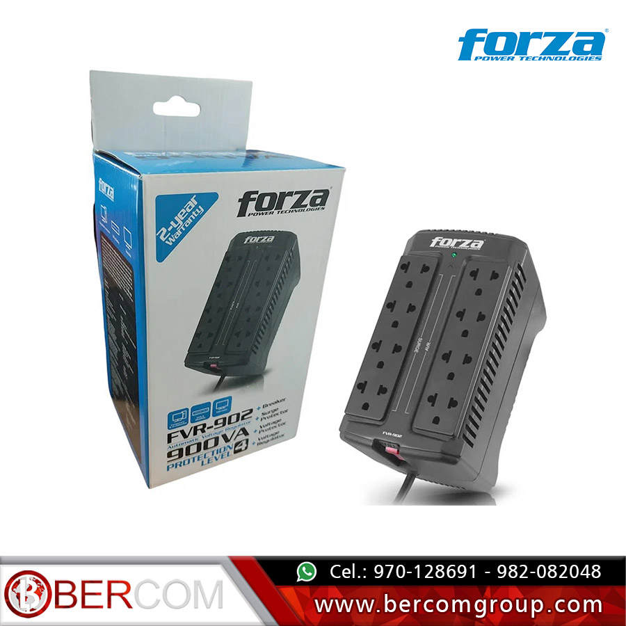 Estabilizador Forza FVR-902 8 Tomas 900VA450W220V - Bercom Group